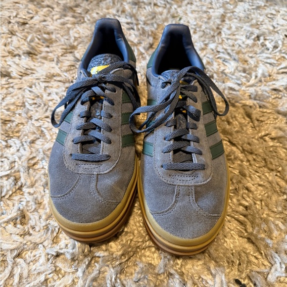adidas | Shoes | Adidas Platform Bold Gazelles Blue And Green Sneakers ...